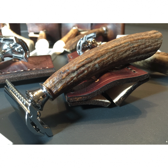 Groomsmen Gift Sets from 4 to 12: Custom Stag Elk Antler Double Edge ...